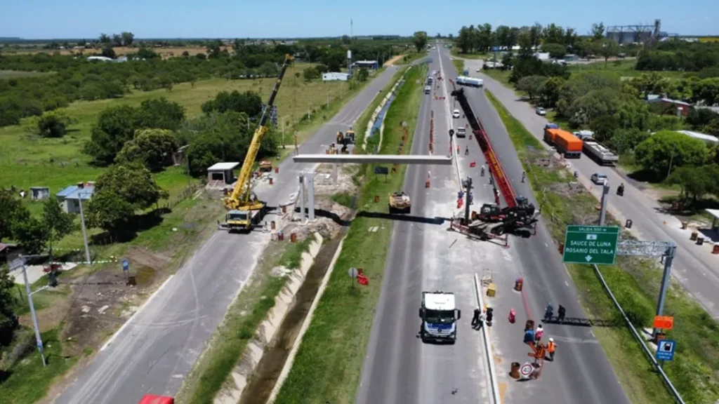 Cortes intermitentes en Ruta 18 por la colocación de un puente peatonal ...